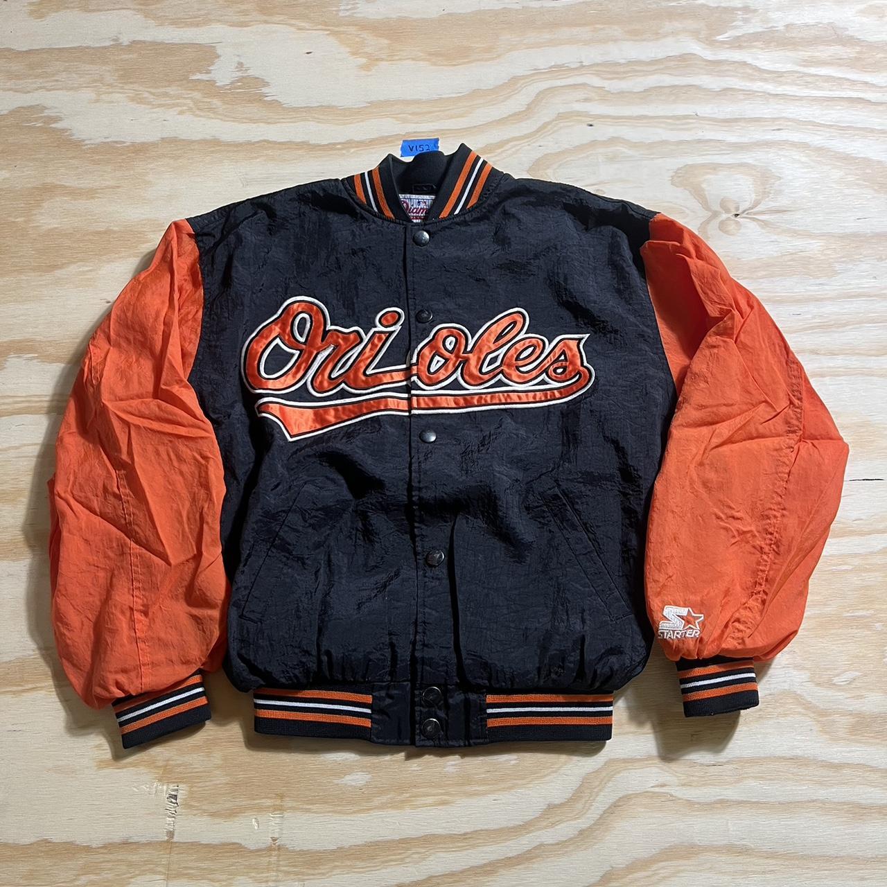Vintage 90s Baltimore Orioles starter jacket diamond... - Depop
