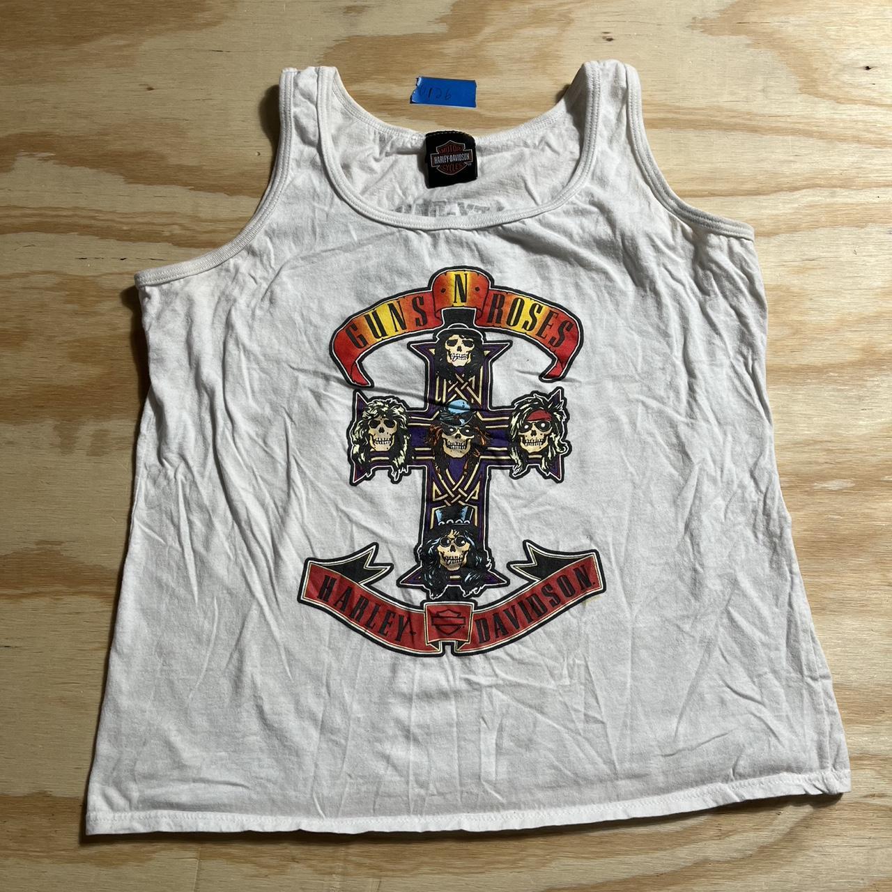 Guns n roses harley davidson tank top size large... | Depop