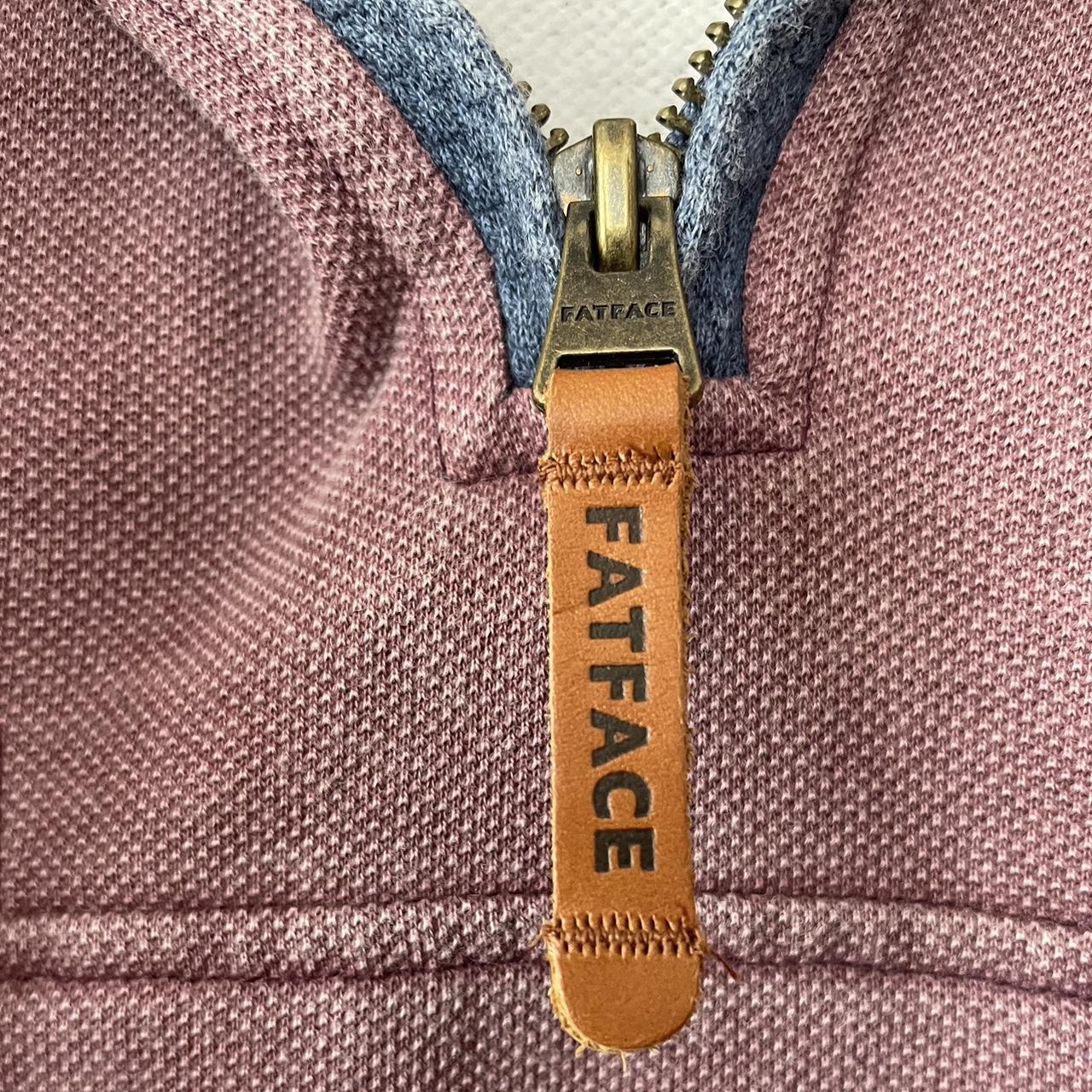 Fat Face light burgundy quarter zip fleece Elbow... - Depop