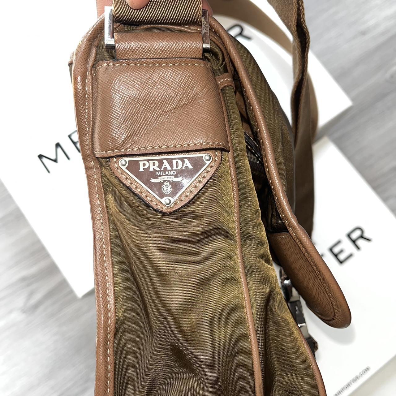 Prada Milano side bag Medium brown authentic prada... - Depop