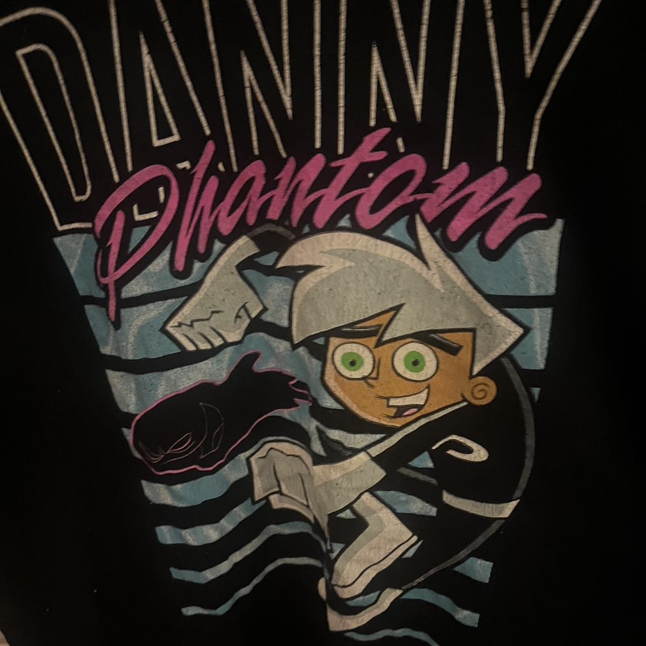 graphic danny phantom t shirt color black size xl... - Depop