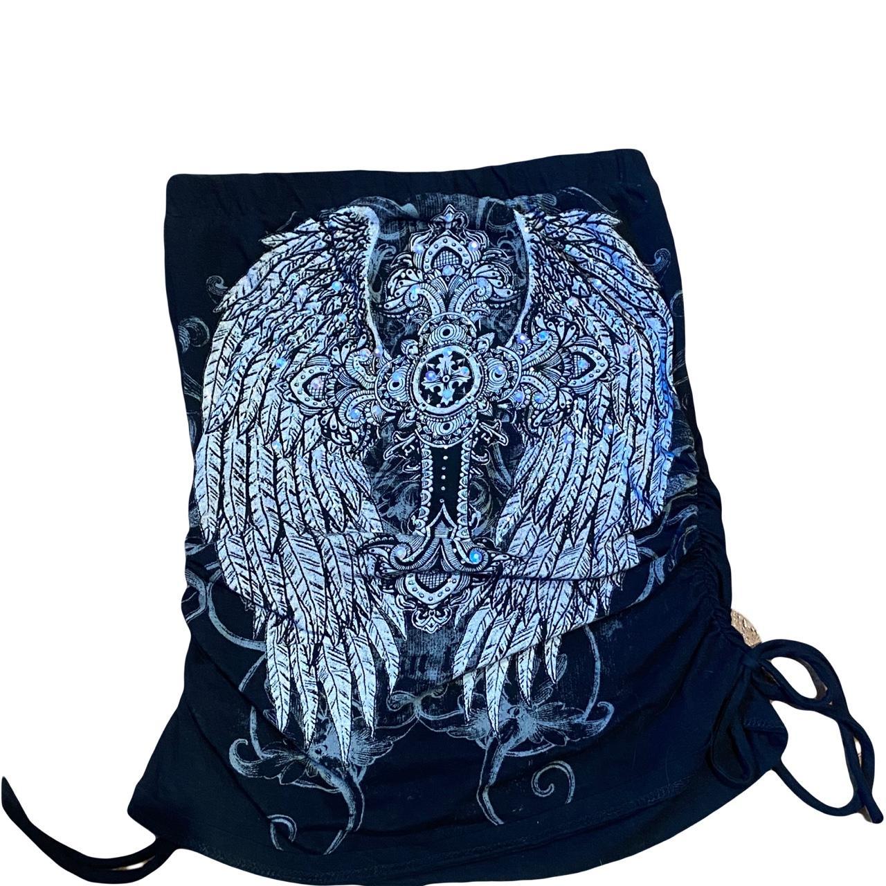 Affliction like top Beautiful rhinestones and this... - Depop