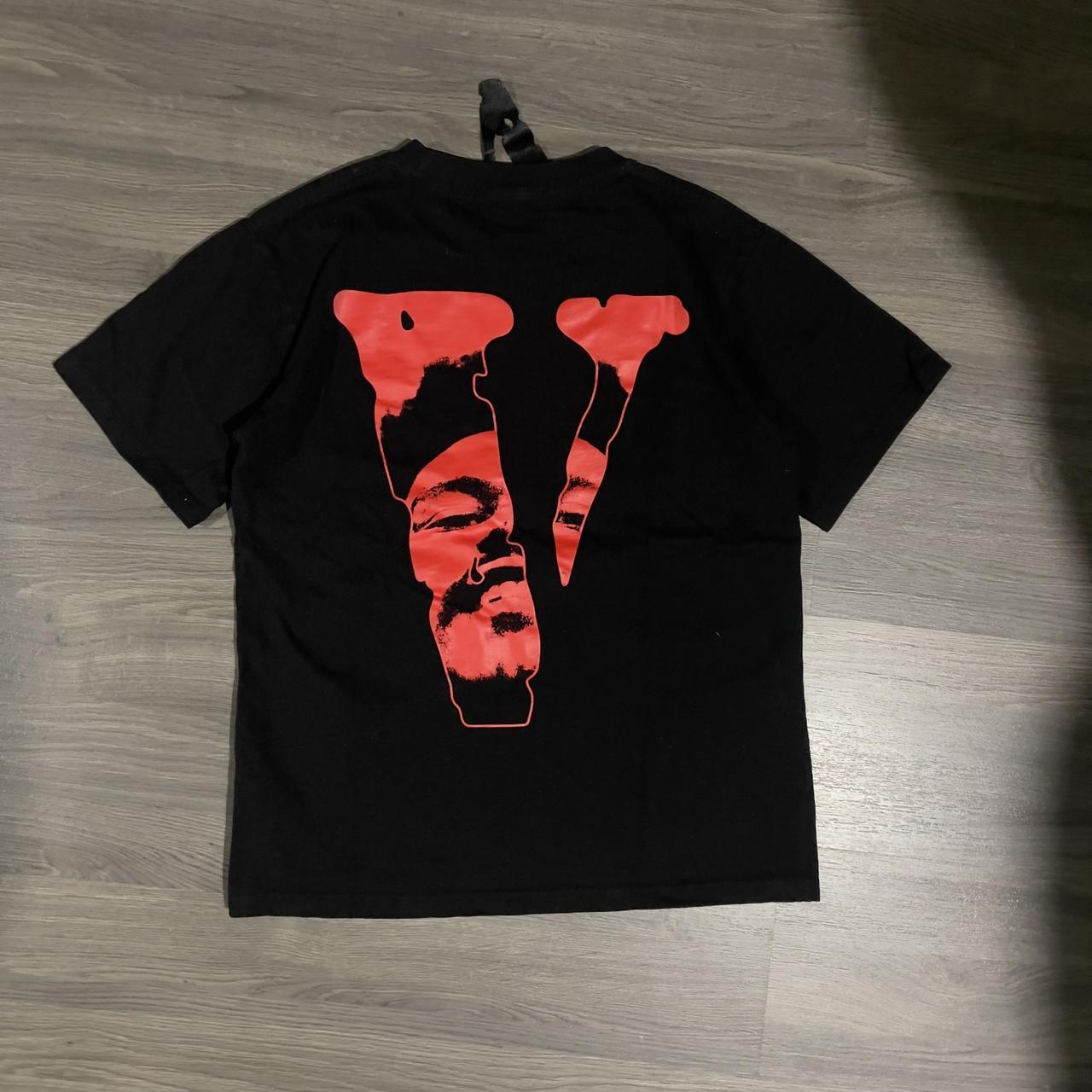Black and red Vlone After Hours T-shirt | Depop
