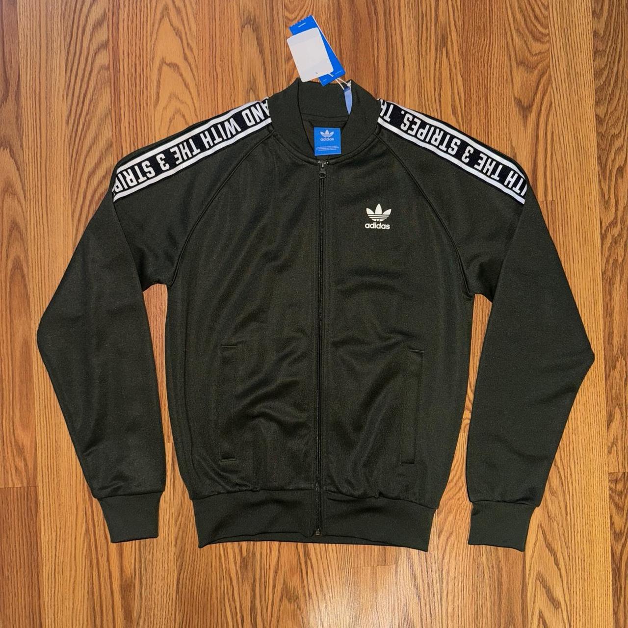 Adidas Track Jacket, Mens size S, brand new, Olive... | Depop