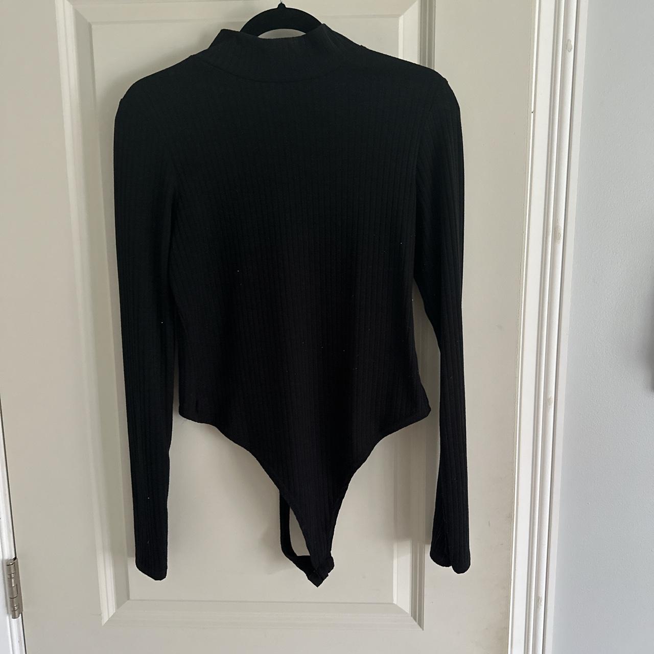 Boohoo Tuttle neck body suit Ribbed cotton... - Depop