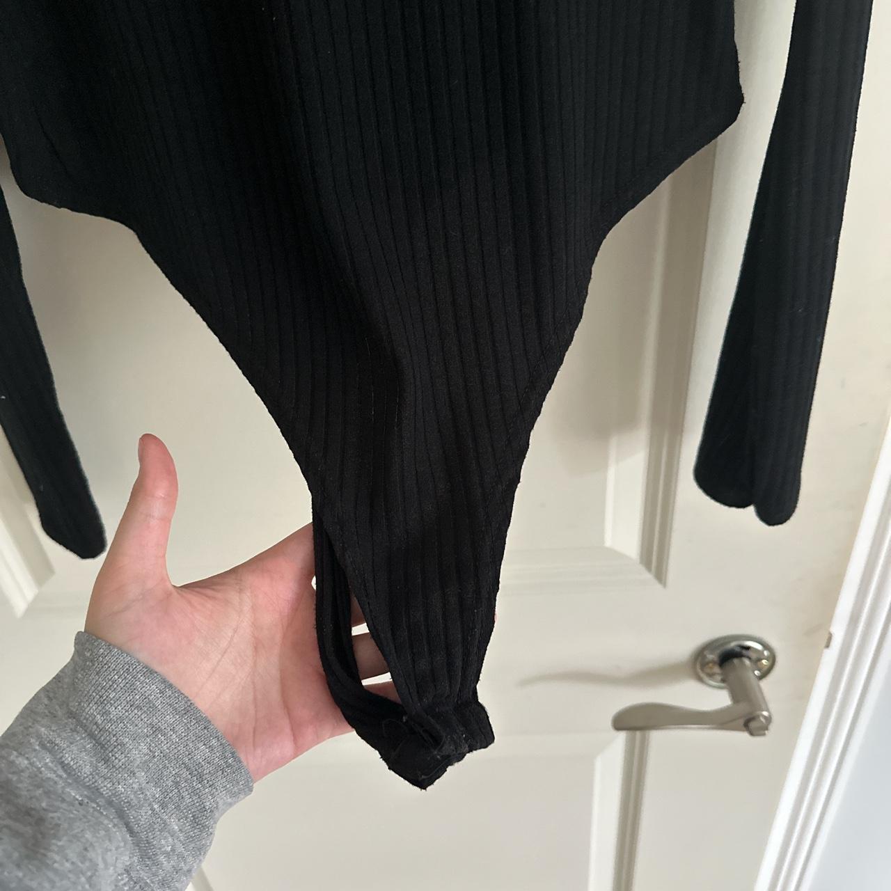 Boohoo Tuttle neck body suit Ribbed cotton... - Depop