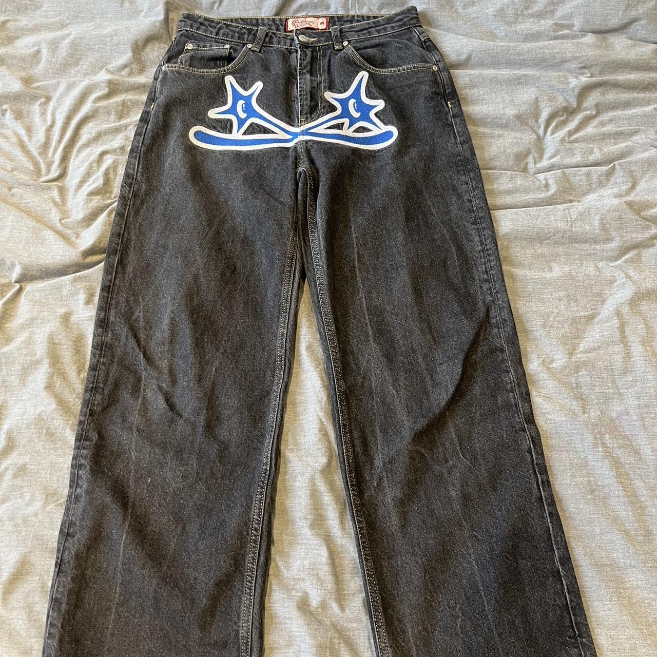 Protect Ldn Jeans Blue spike Very good... - Depop