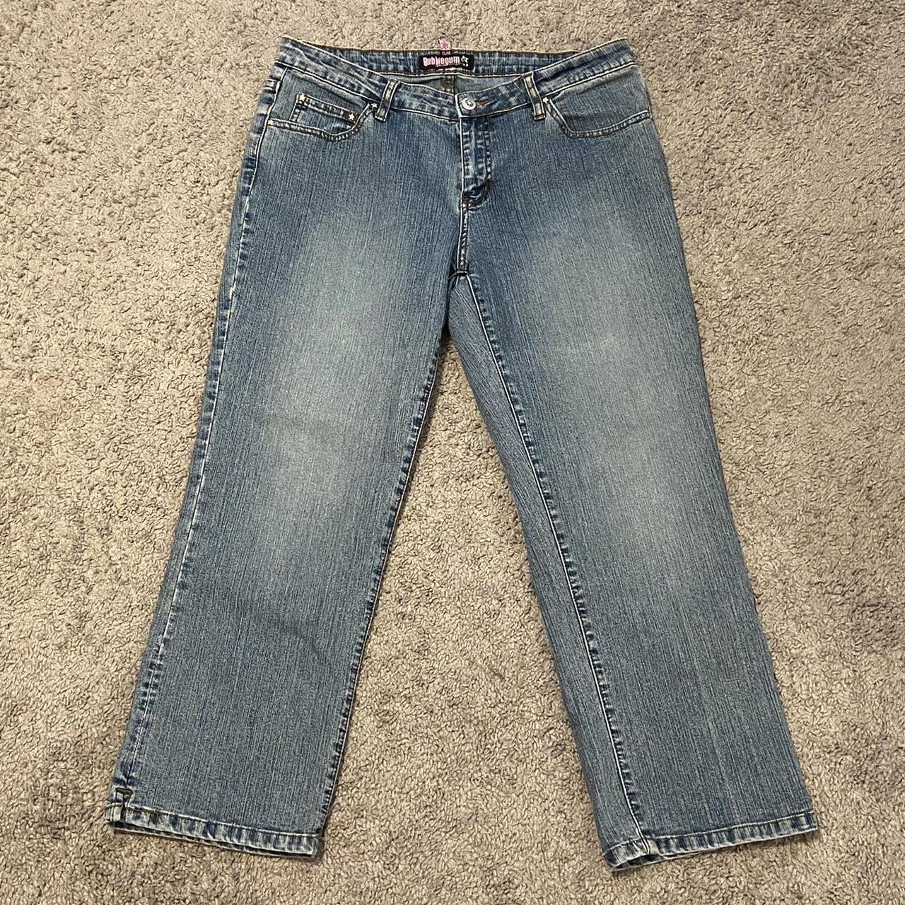 Women's Blue and Red Jeans | Depop