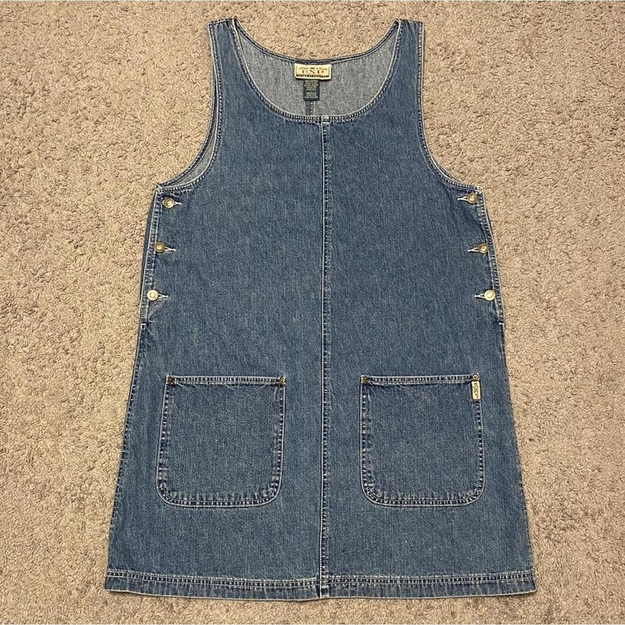 Vintage late 80s/90s Express denim dress in... - Depop