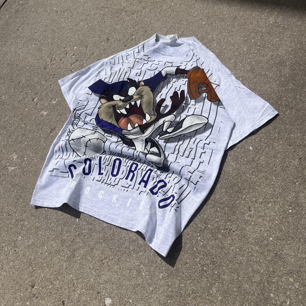 sick vintage Taz Rockies front AOP😍 - no flaws -... | Depop