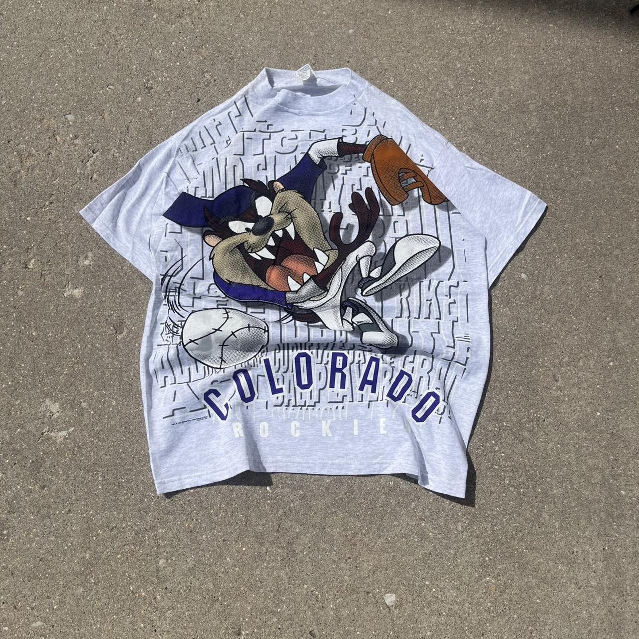 sick vintage Taz Rockies front AOP😍 - no flaws -... | Depop