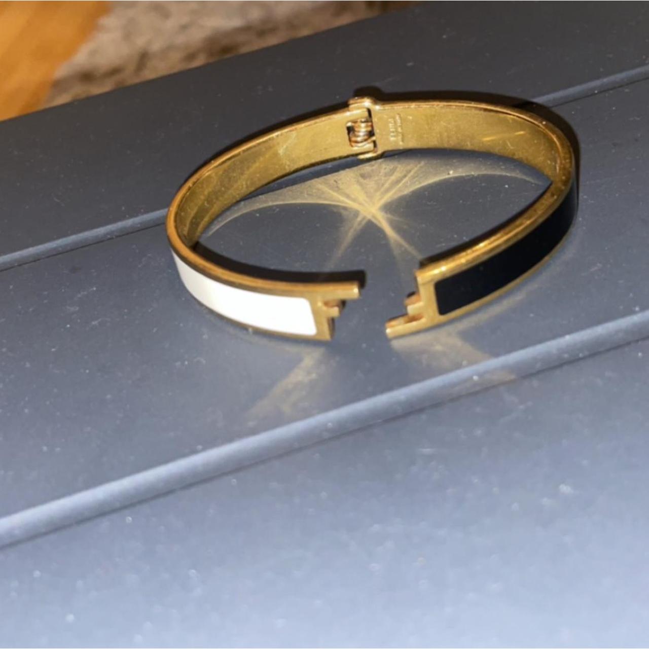 Fendi Two tone bangle, the magnetic to close the two... - Depop