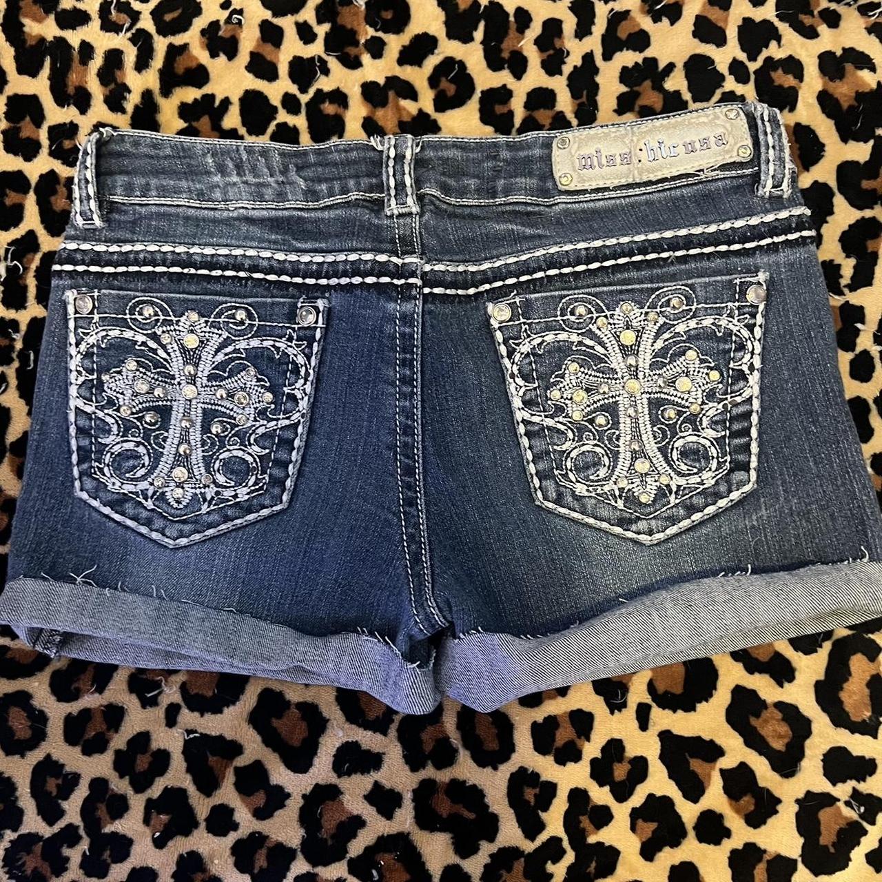 Cute Miss schic shorts with cross design on the back... - Depop