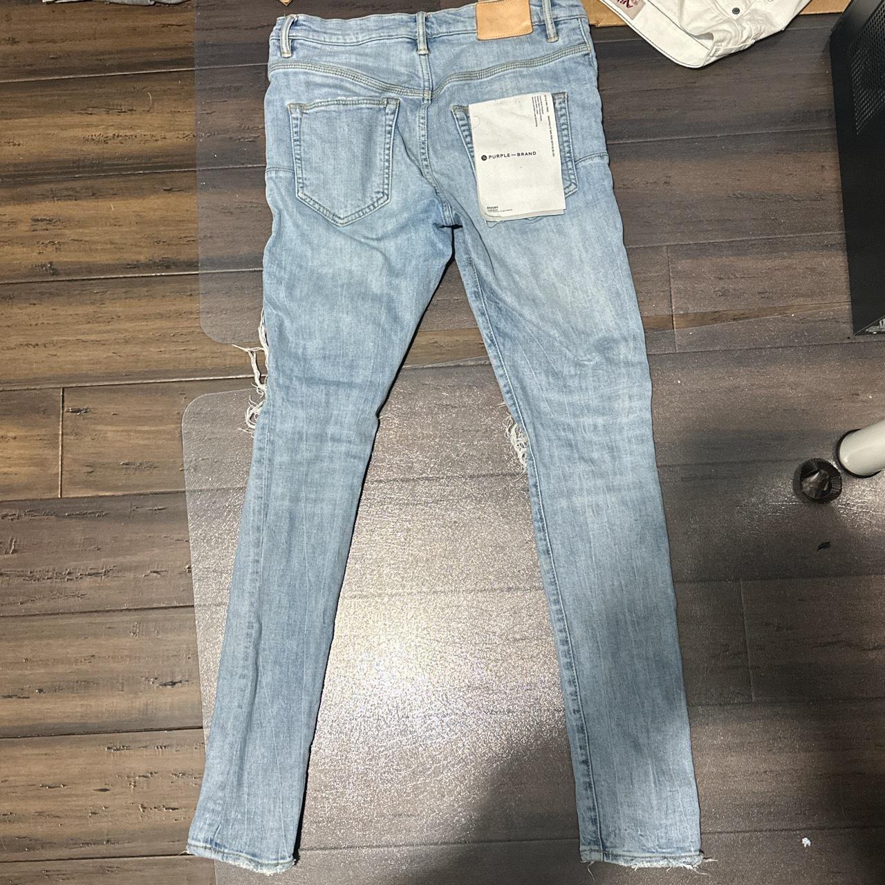 P002 Purple Brand Skinny Jeans Knee Blowout Retail Depop