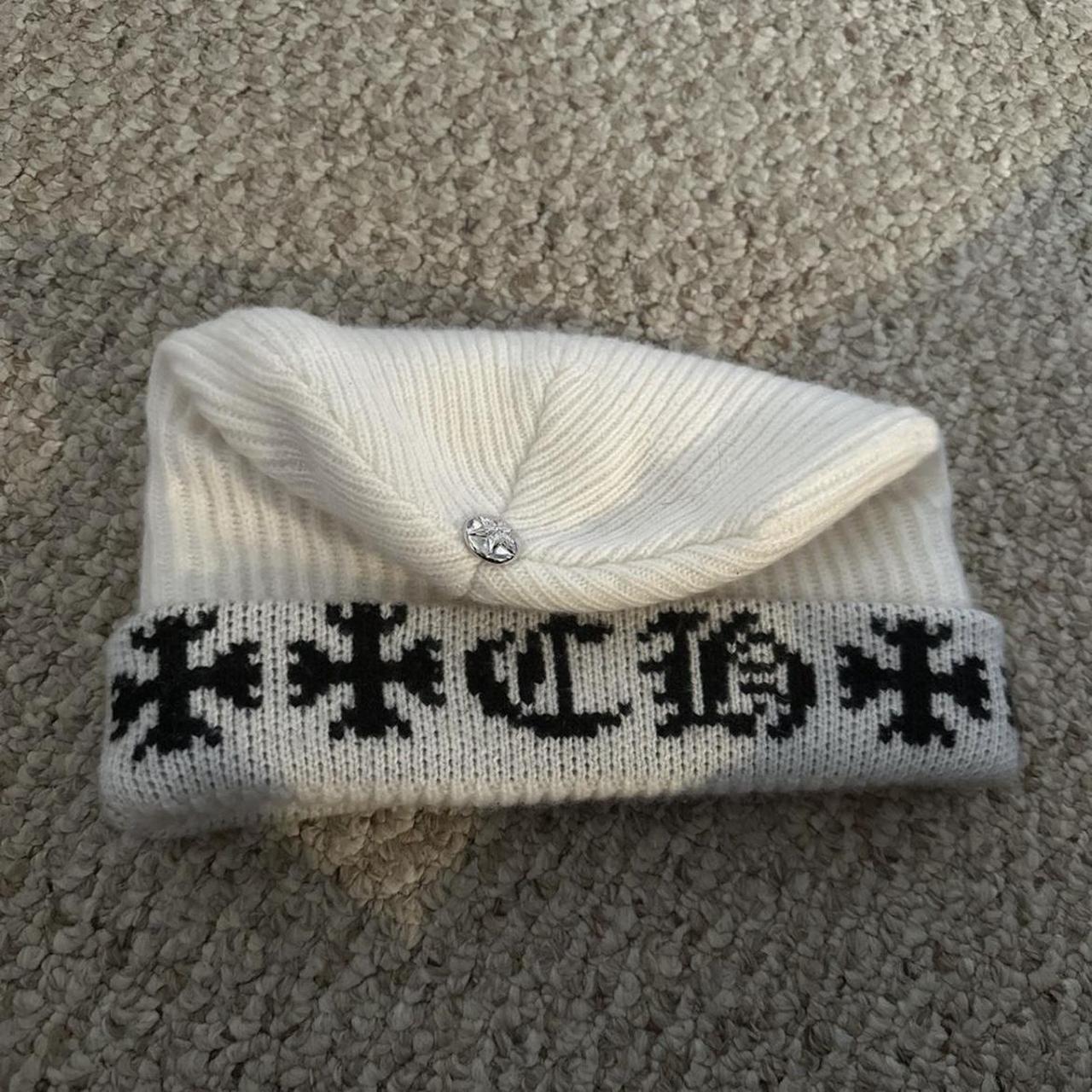 White CH beanie Thick soft comfy fye cop for the... | Depop