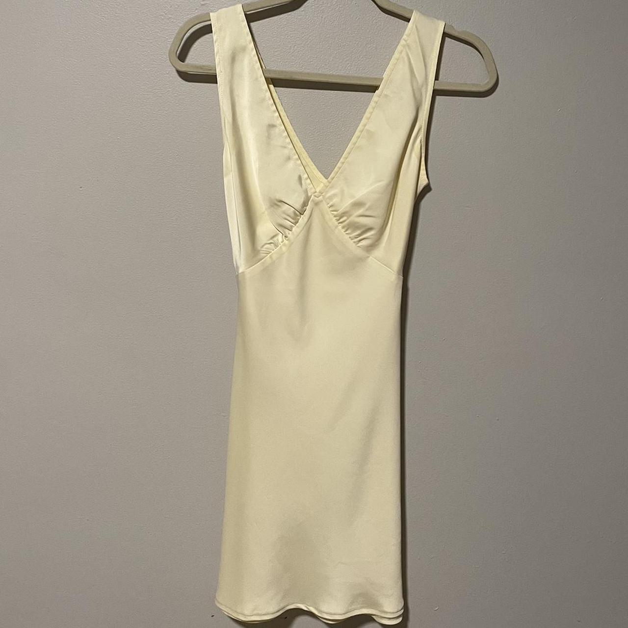 Peppermayo Women's Cream and Yellow Dress | Depop