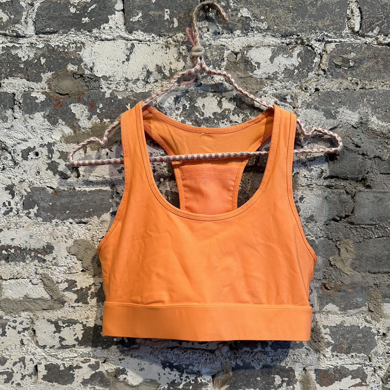 Fabletics Women's Orange Bra | Depop