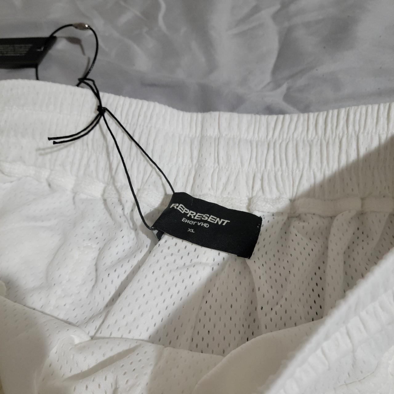 Represent Clo. Mesh Shorts White (SIZE: XL) •... - Depop