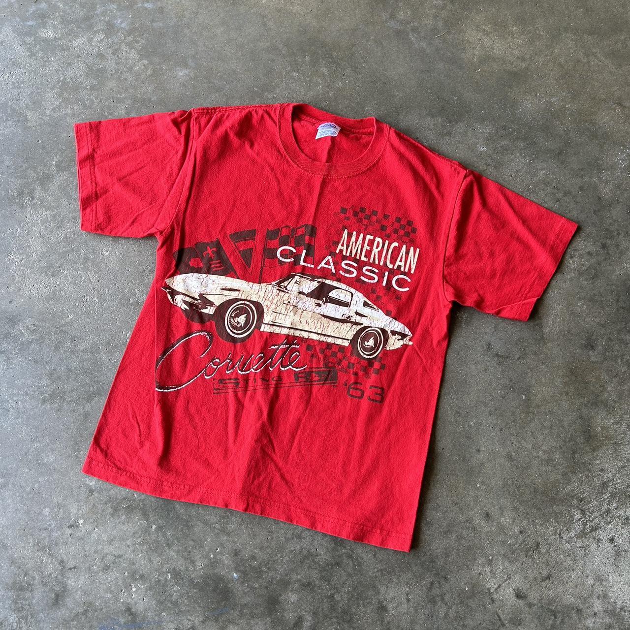Vintage Chevrolet Corvette Racing T-Shirt Fits like... - Depop