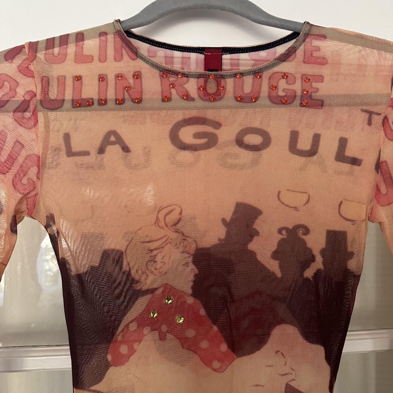 Gorgeous vintage mesh Moulin Rouge long sleeve. Has... - Depop