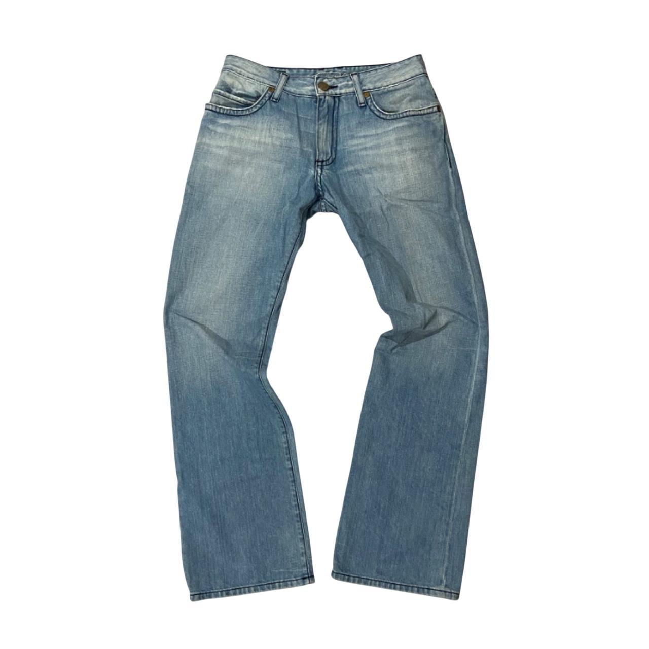 Vtg Blue Robins Jean with Blue Crystals and Wing... | Depop