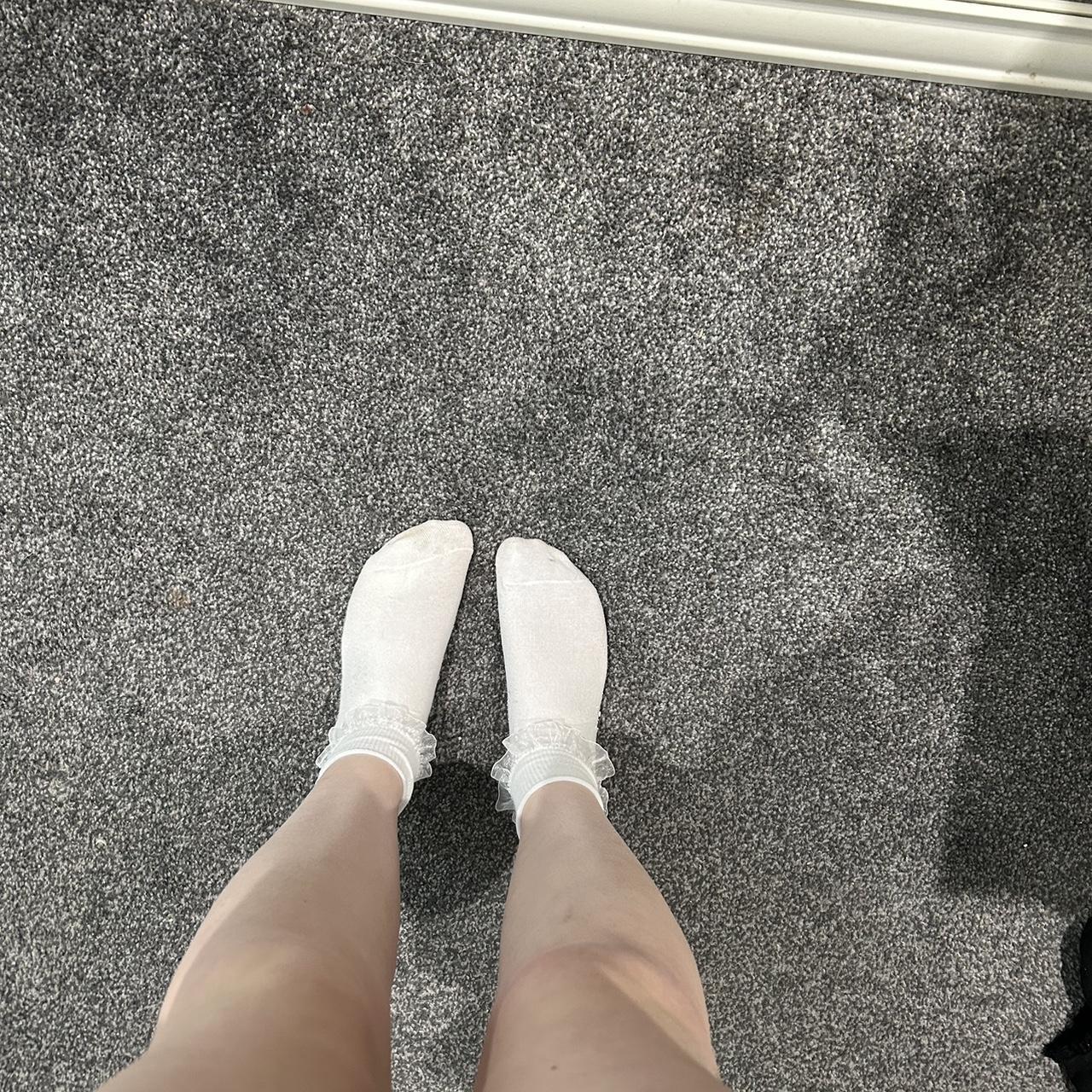 Frilly white socks Worn to school... - Depop