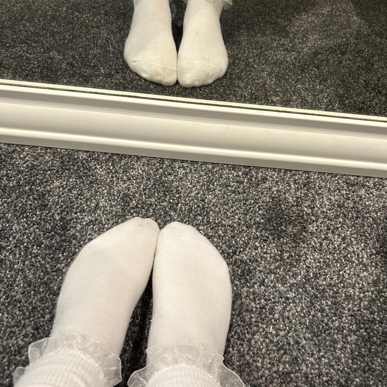 Frilly white socks Worn to school... - Depop