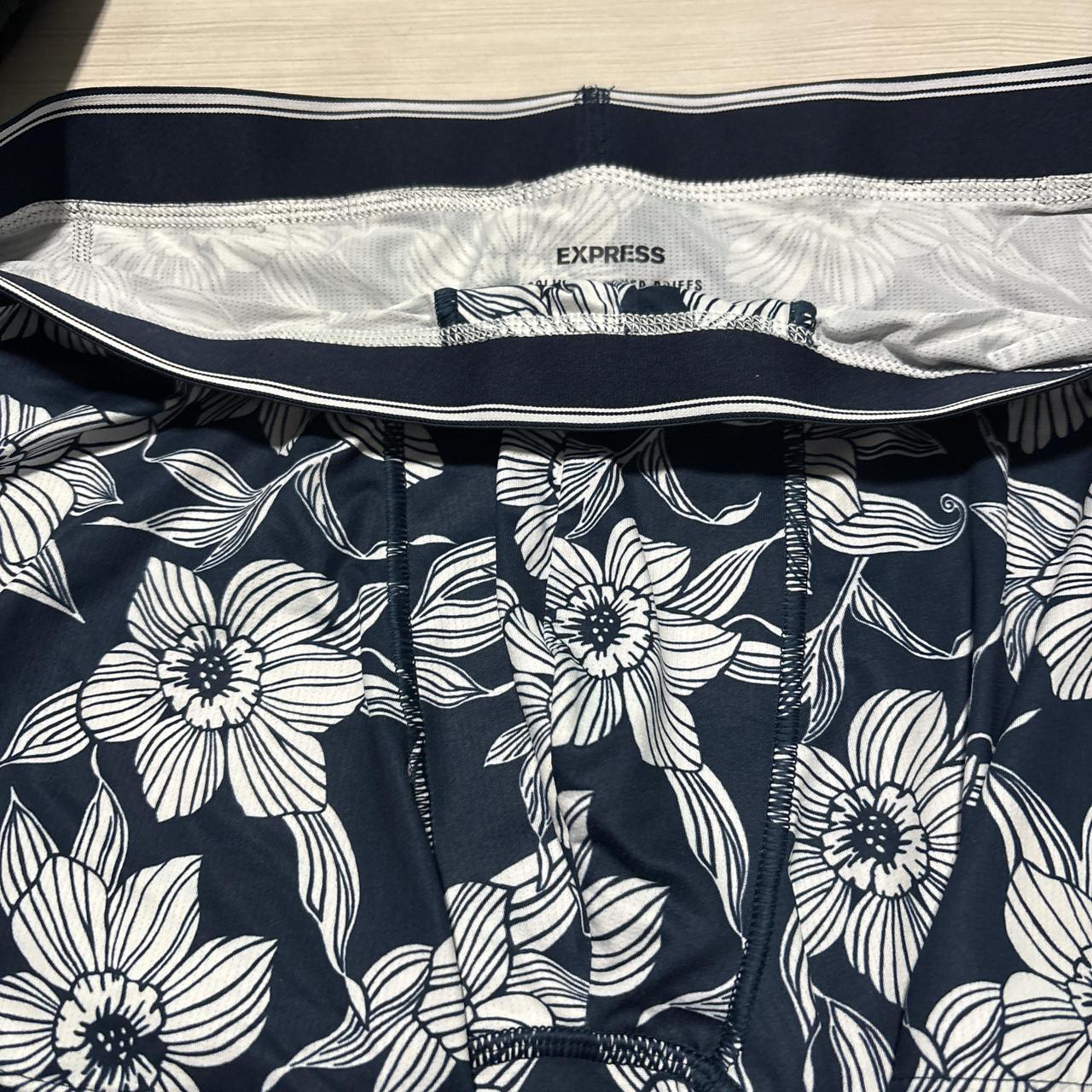 Navy blue Express boxer shorts Medium - Depop