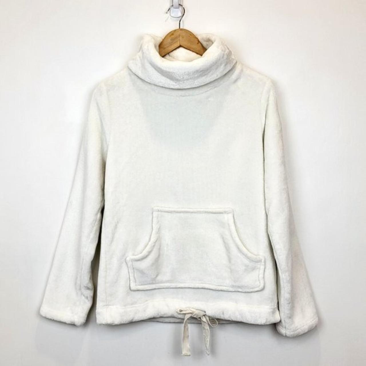 Cozy White Plush FatFace Fleece Turtleneck... - Depop
