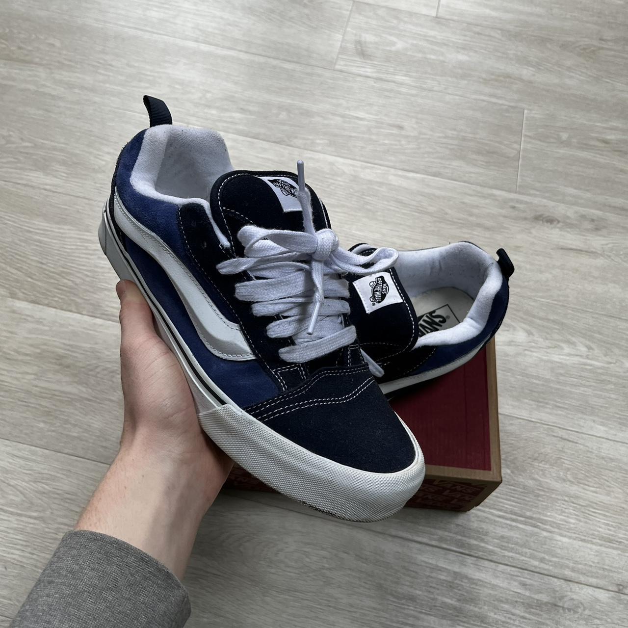 VANS KNU SKOOL NAVY BLUE Needs a clean on sole and... - Depop