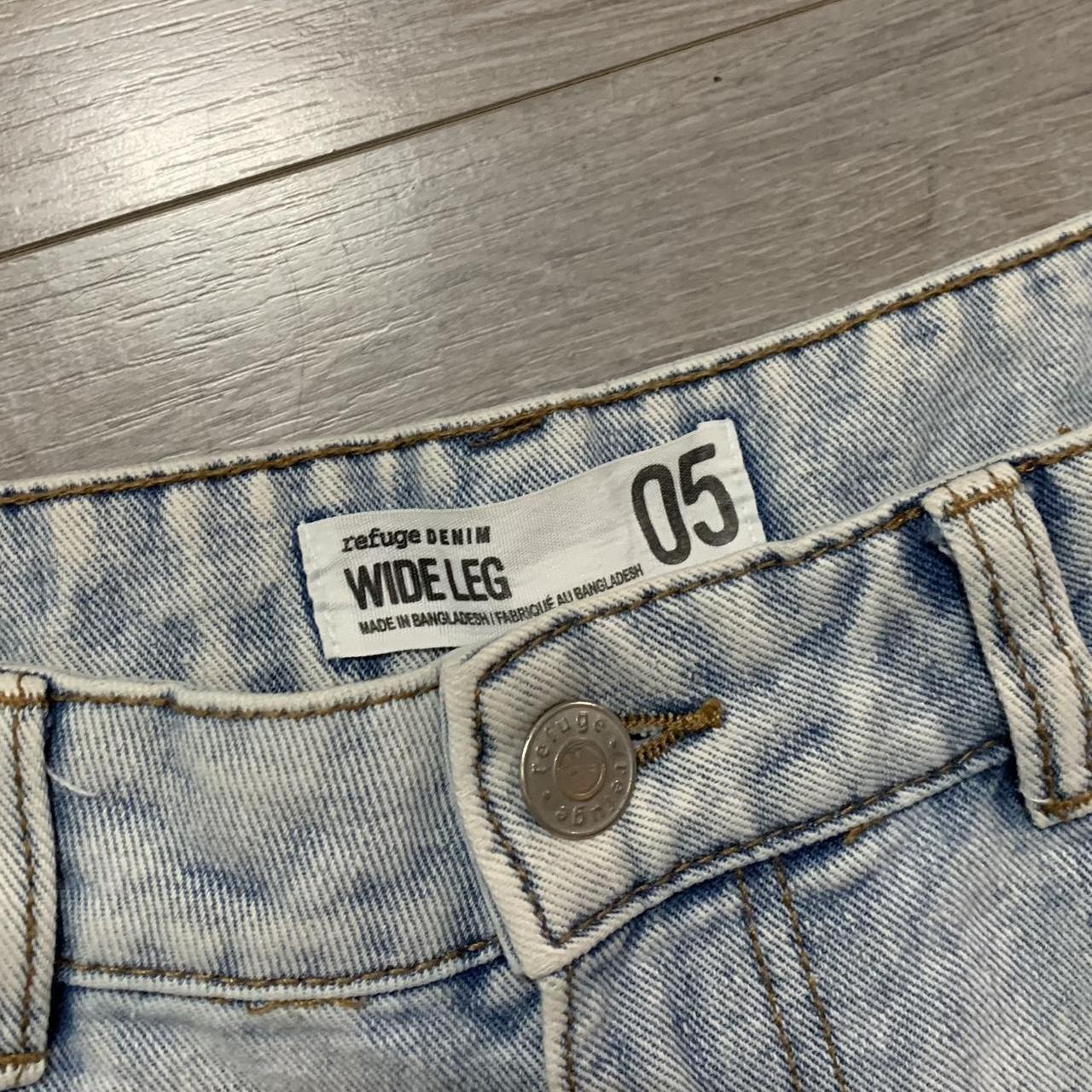 REFUGE WOMEN’S WIDE LEG JEANS FADED WAIST:... - Depop