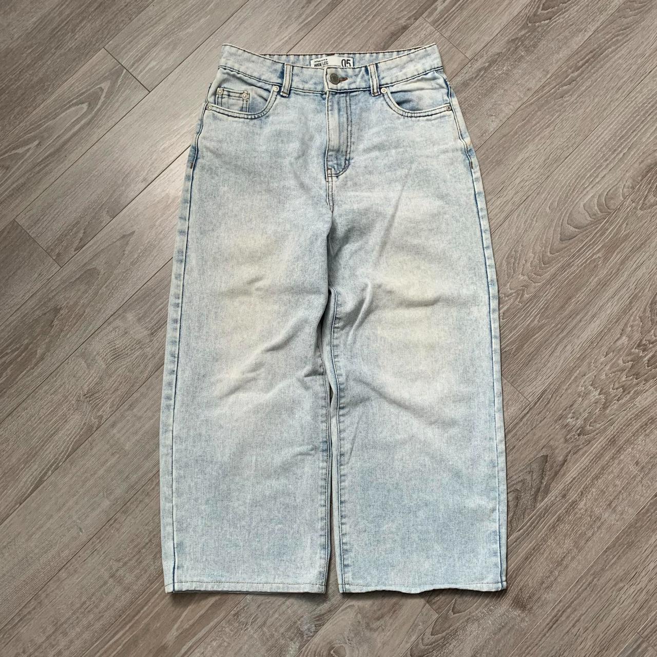 REFUGE WOMEN’S WIDE LEG JEANS FADED WAIST:... - Depop