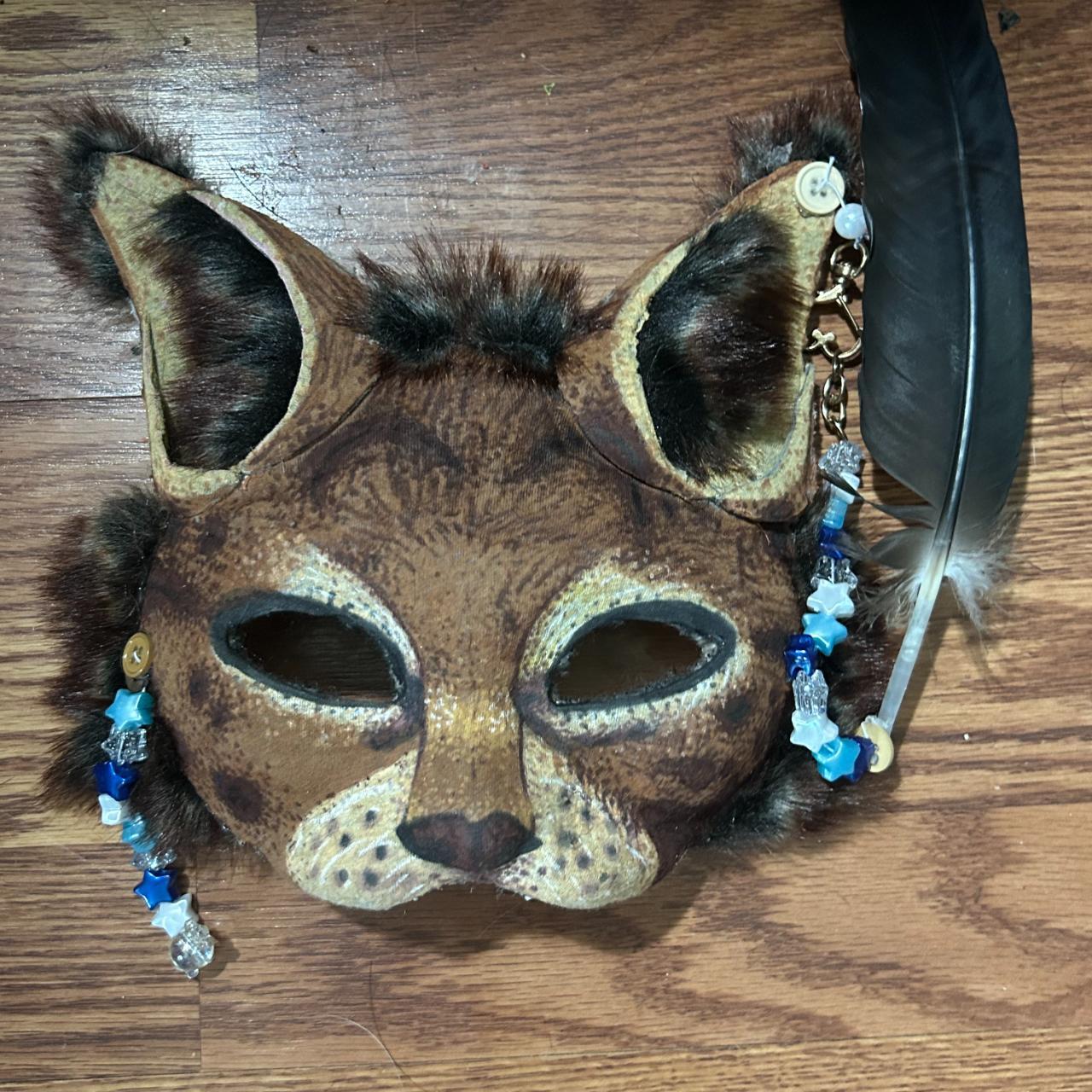 Maine coon tabby cat mask! completely... | Depop