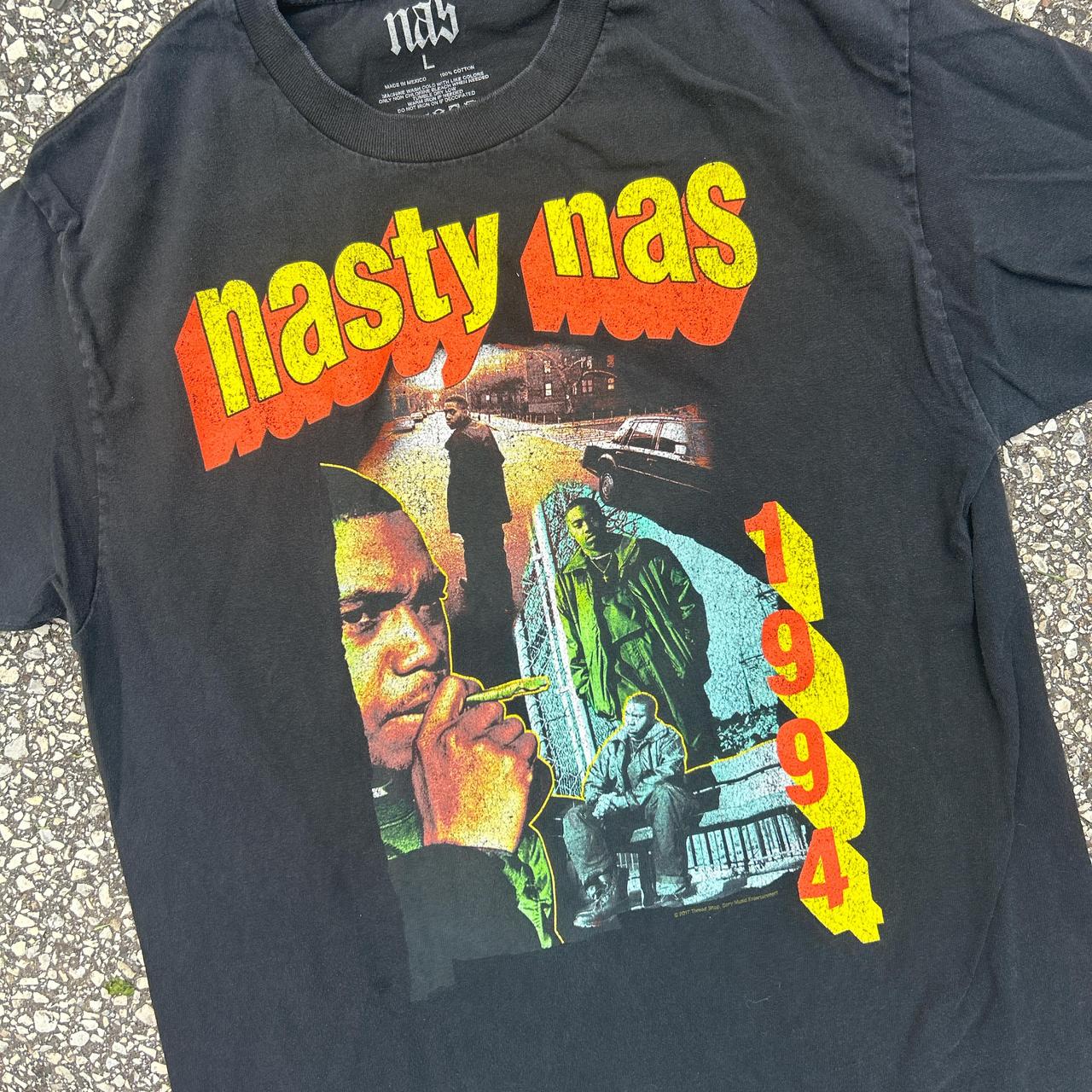 nas bootleg rap tee shirt 1990’s nasty nas rap... - Depop