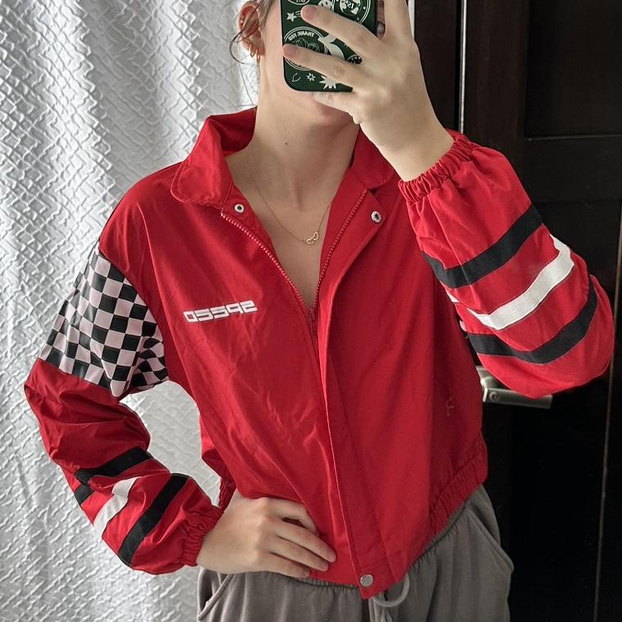 shein racing jacket. only worn once for a few hours.... - Depop