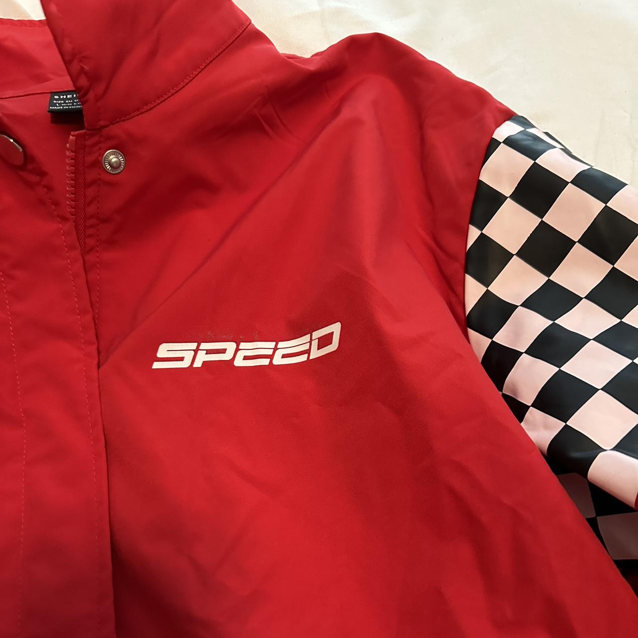 shein racing jacket. only worn once for a few hours.... - Depop