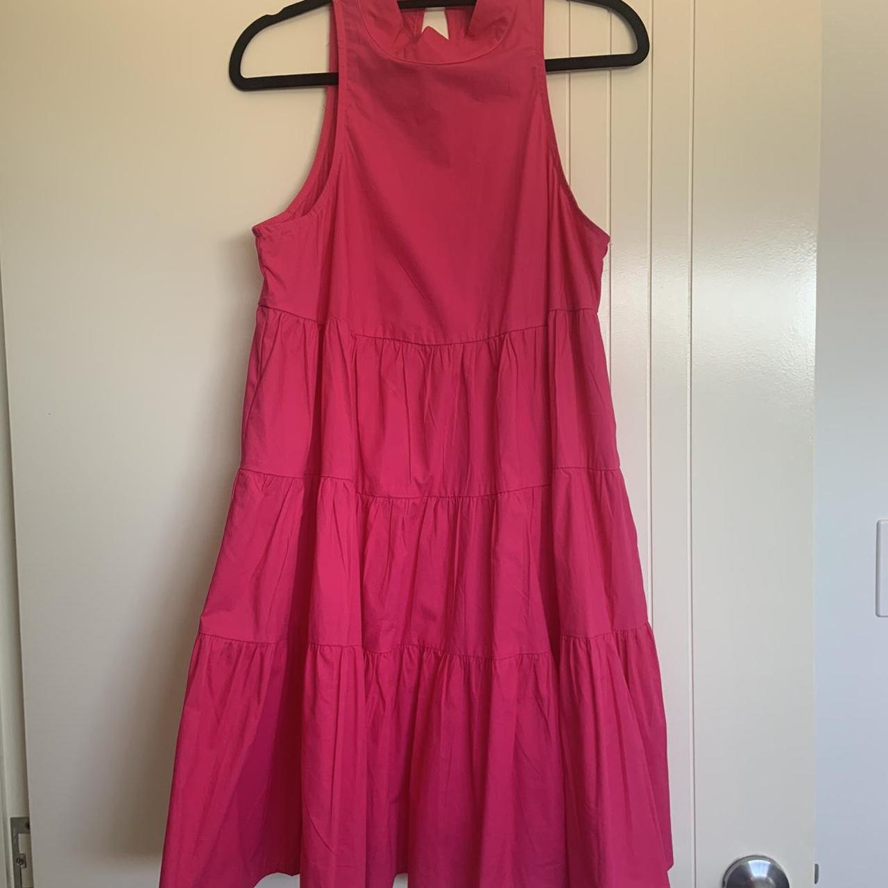 Bright pink halter neck dress. Ally brand. Size 10.... - Depop
