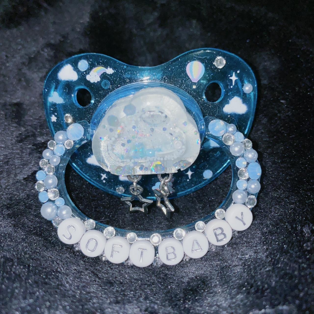 Soft Cloud Baby Paci: -never been used 🩵 🤍 🩵 🤍 For... - Depop