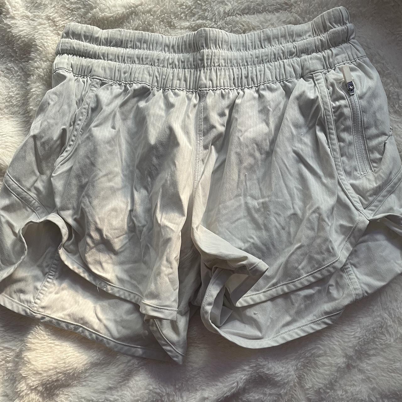 Lululemon white tracker shorts - Depop
