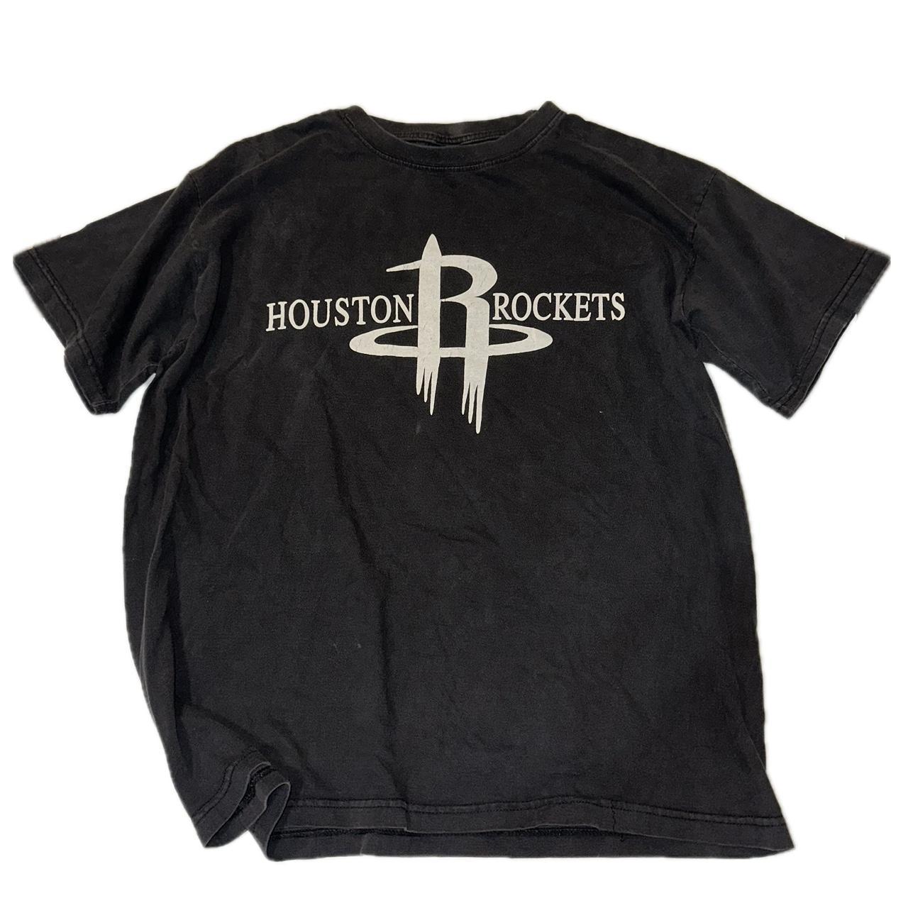 Vintage Houston Rockets NBA black and white cotton... | Depop
