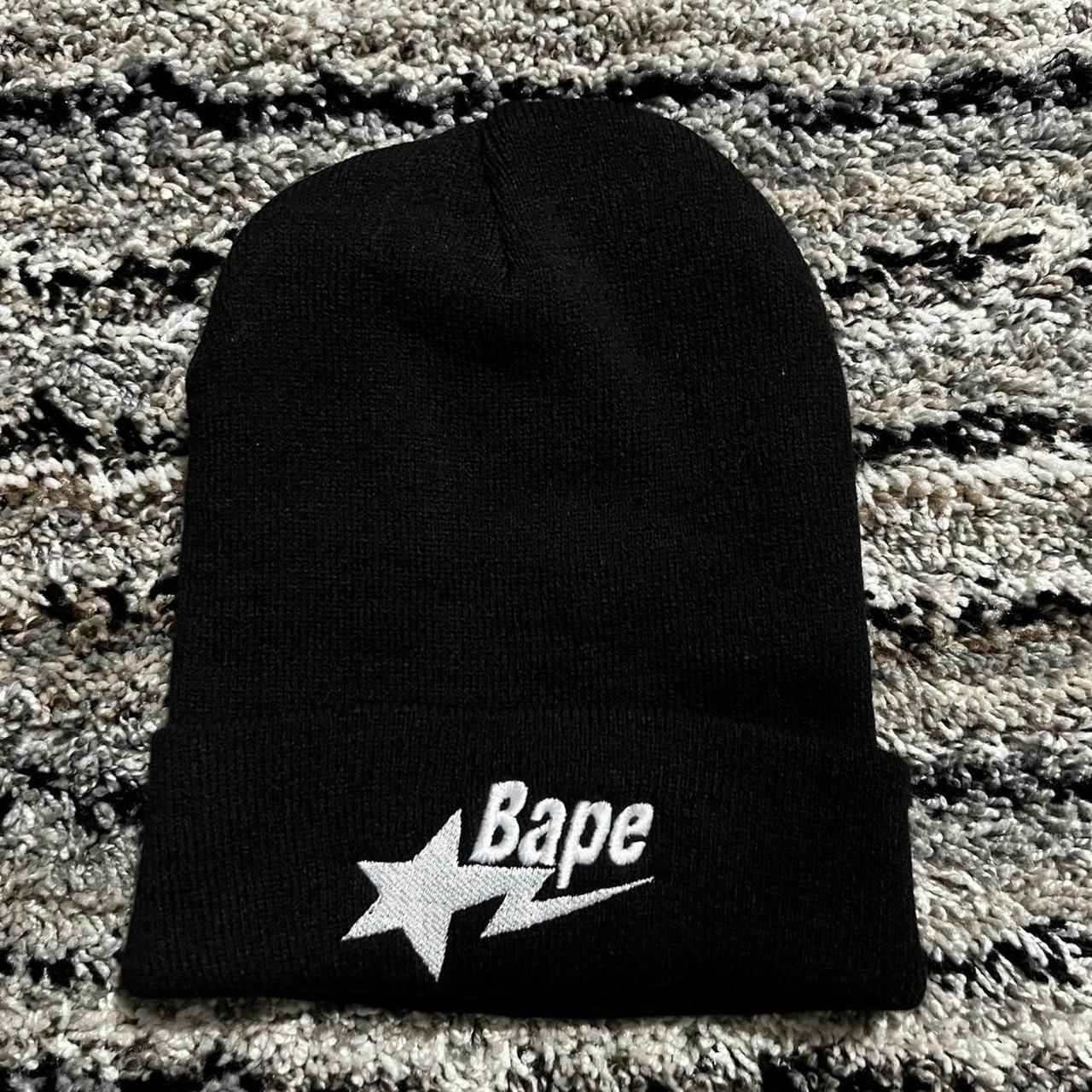 Barely worn Black Bape beanie - Depop