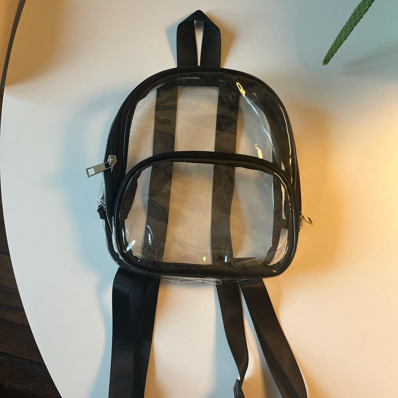 Small clear backpack with adjustable straps. perfect... - Depop