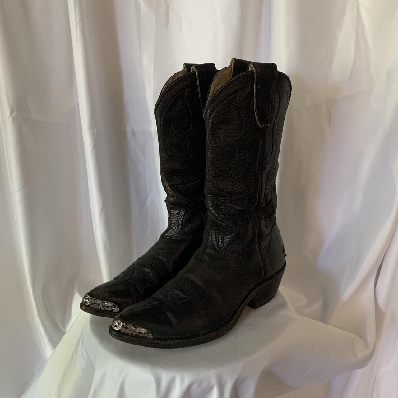 Vintage 1977 Stewart Boot Co leather boots in... - Depop
