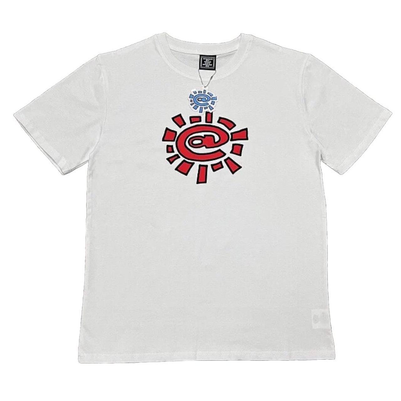 ADWYSD White/Red Tee Size : Large Condition : 10/10... - Depop