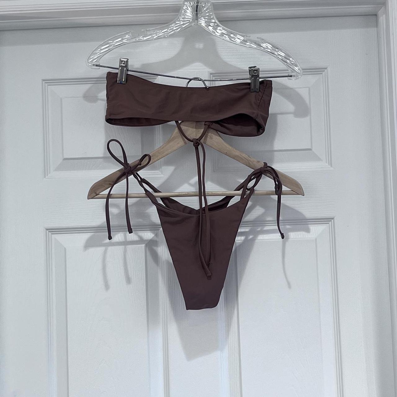 SHEIN Women's Brown Bikinis-and-tankini-sets | Depop