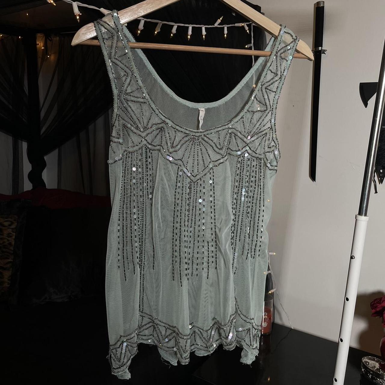 Mermaid embellished mesh top Perfect for mermaid... - Depop