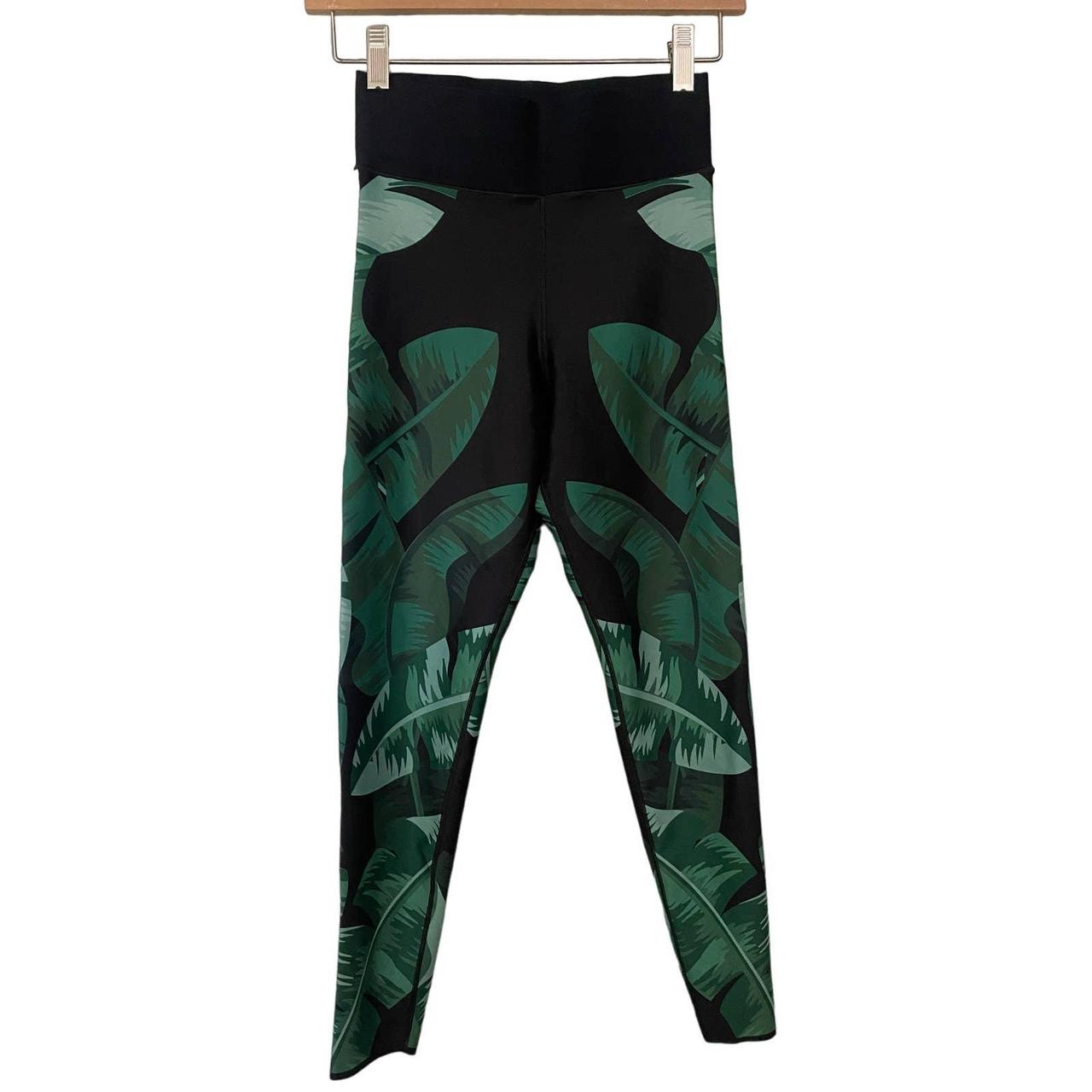 Ultracor Palm leaf Printed High rise Leggings Size... - Depop