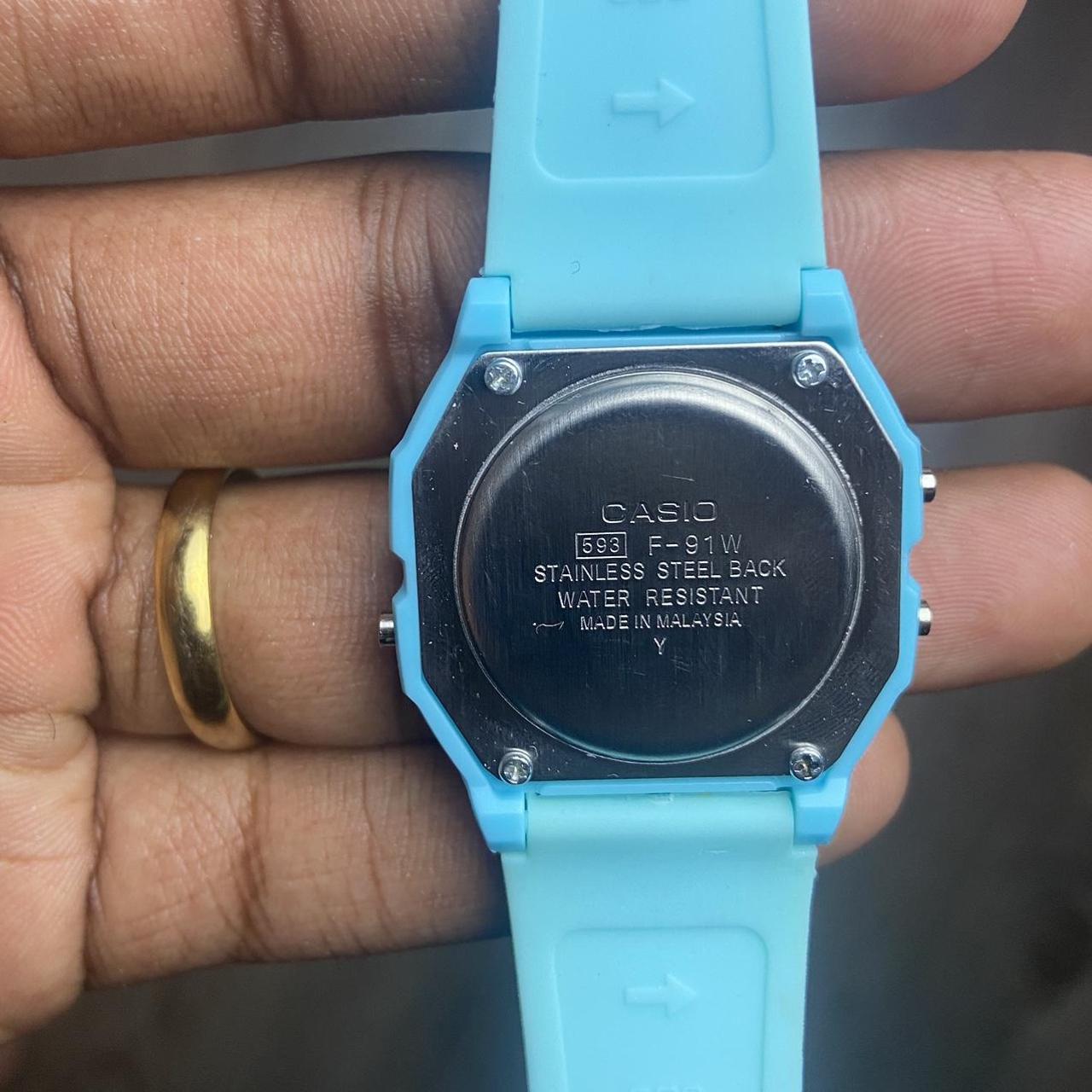 Blue Casio Watch -Stainless Steel -Adjustable... - Depop