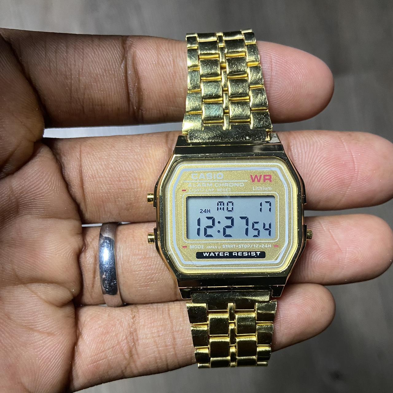 Vintage Gold Casio Watch -Stainless... - Depop