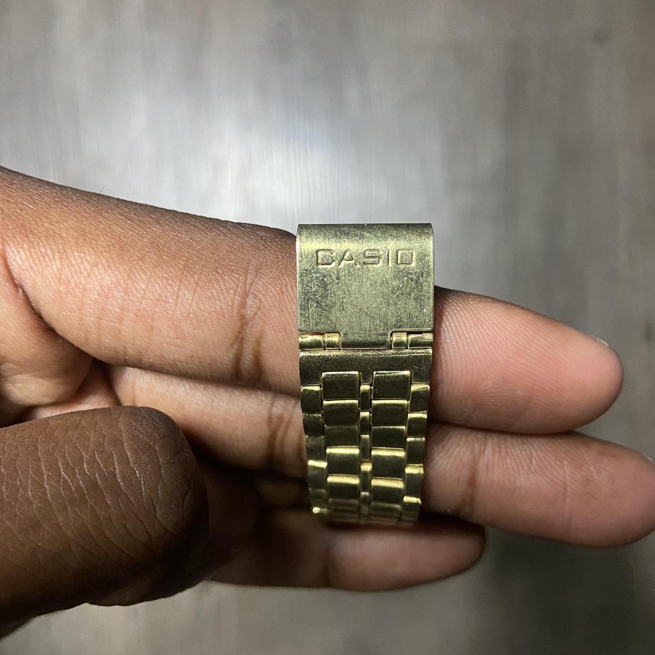 Vintage Gold Casio Watch -Stainless... - Depop